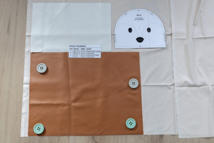 Fuchs Sitzhocker – kostenloses Schnittmuster - Snaply Magazin